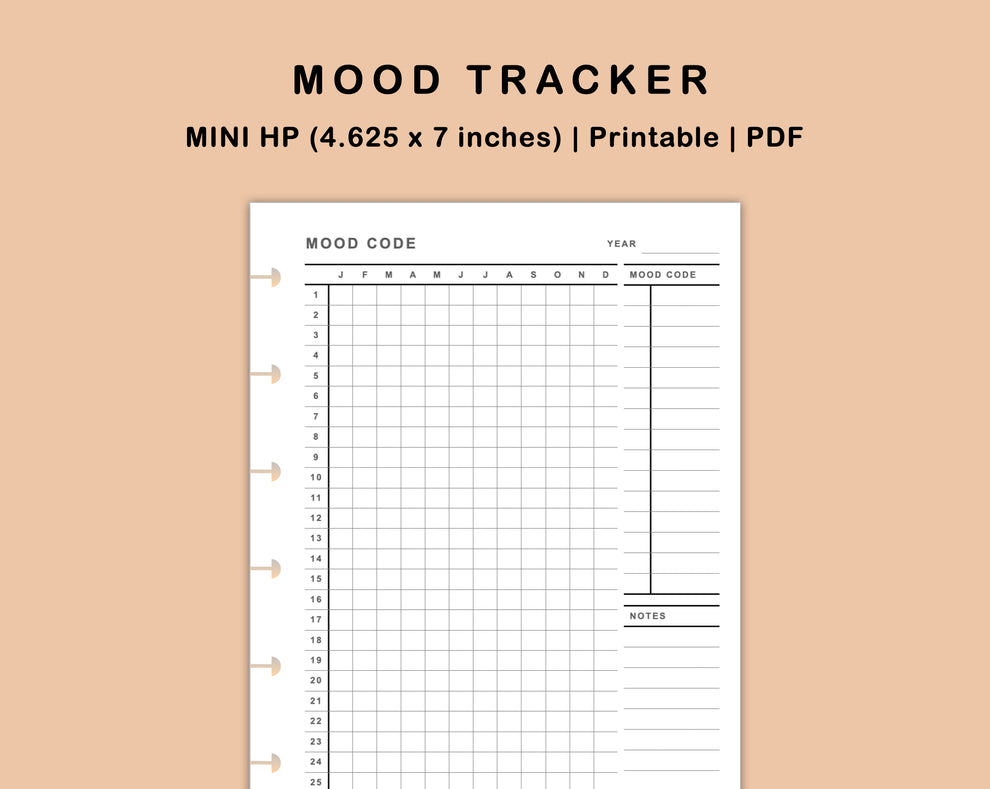 Mini Happy Planner Inserts - Mood Tracker – kjunstudio