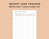 Mini Happy Planner Inserts - Weight Loss Tracker – kjunstudio