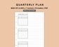 Mini Happy Planner Inserts - Quarterly Plan with Calendar – kjunstudio