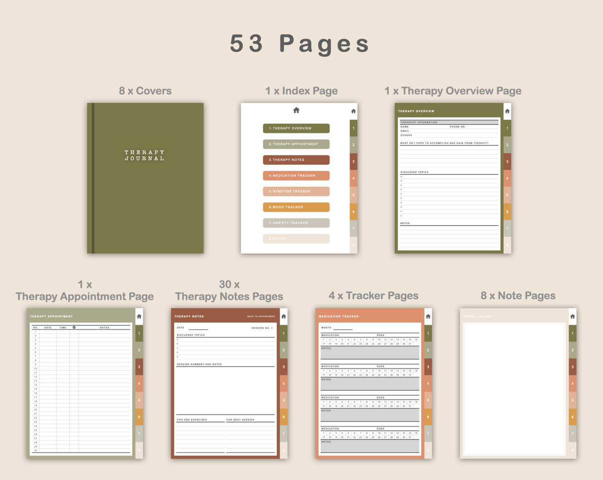 Digital Therapy Journal - Boho – kjunstudio