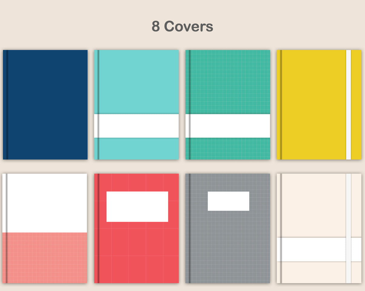 Digital Notebook 8 Tab - Portrait - Colorful – kjunstudio