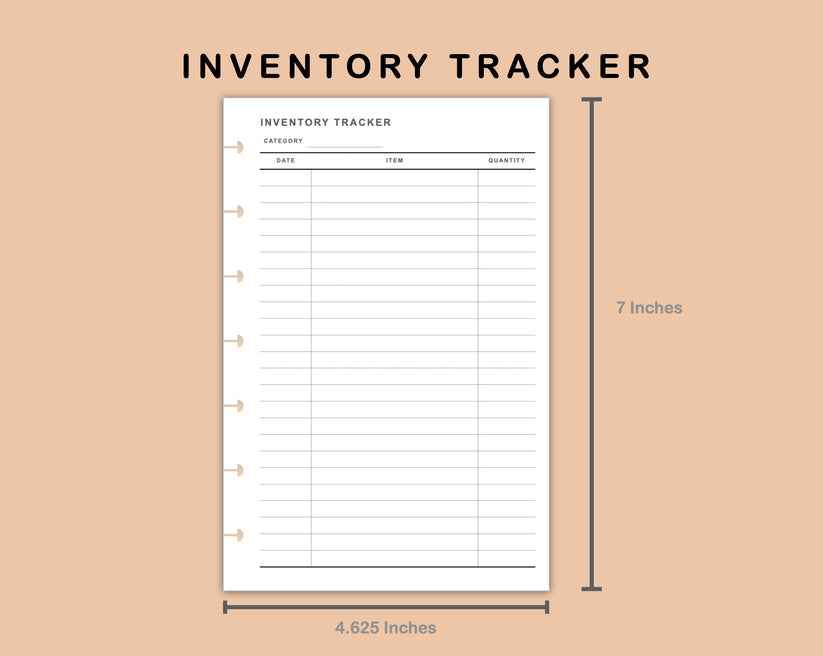 Mini Happy Planner Inserts - Inventory Tracker – kjunstudio