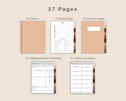 Digital Meeting Notes - Portrait - Brown Coffee – kjunstudio