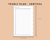 Mini Happy Planner Inserts - Yearly Plan - Vertical – kjunstudio