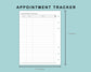 B6 Wide Inserts - Appointment Tracker – kjunstudio