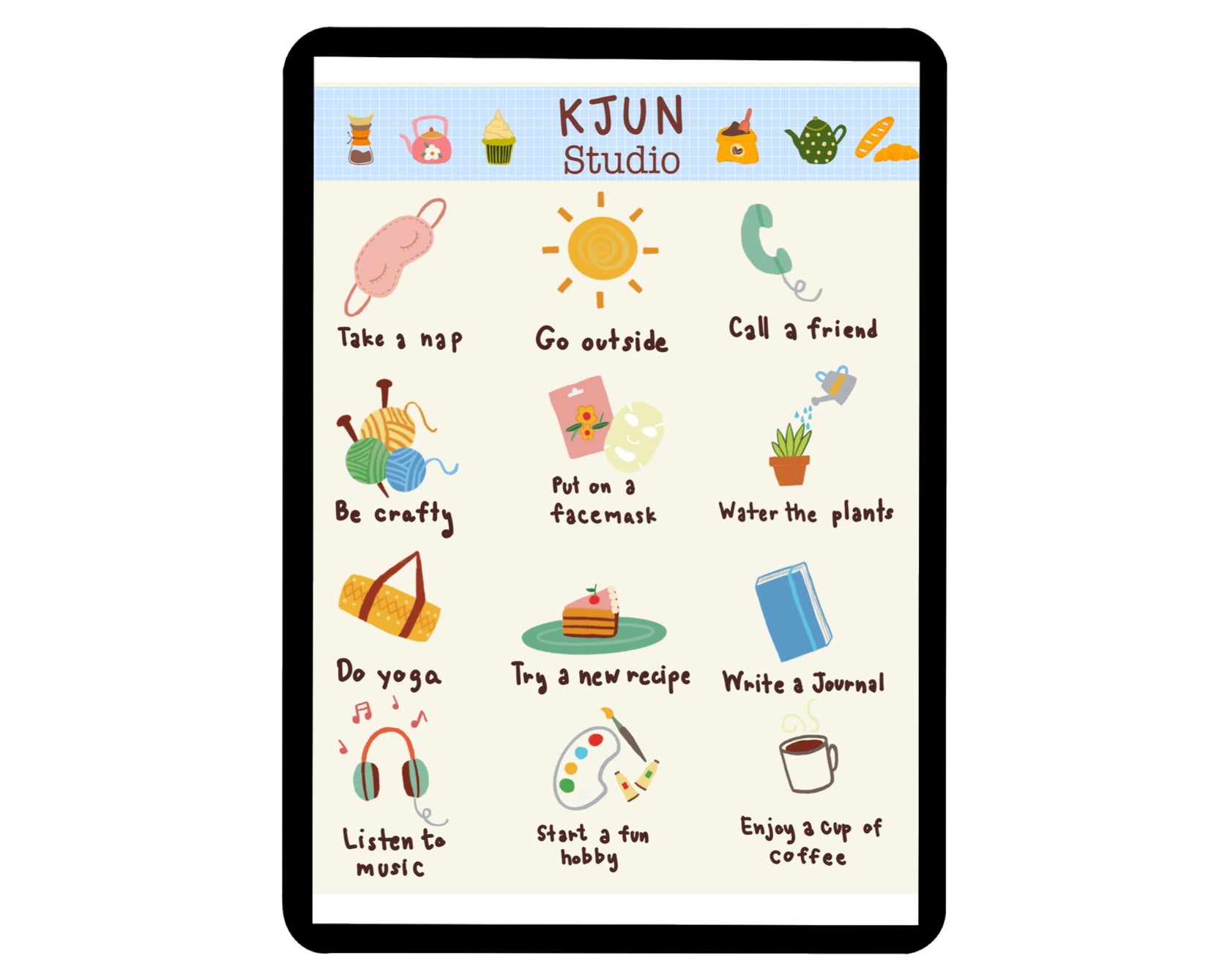 Digital Sticker - Self Care – kjunstudio