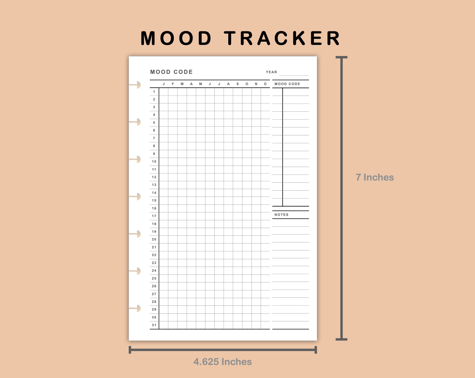 Mini Happy Planner Inserts - Mood Tracker – kjunstudio