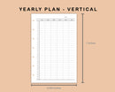 Mini Happy Planner Inserts - Yearly Plan - Vertical – kjunstudio