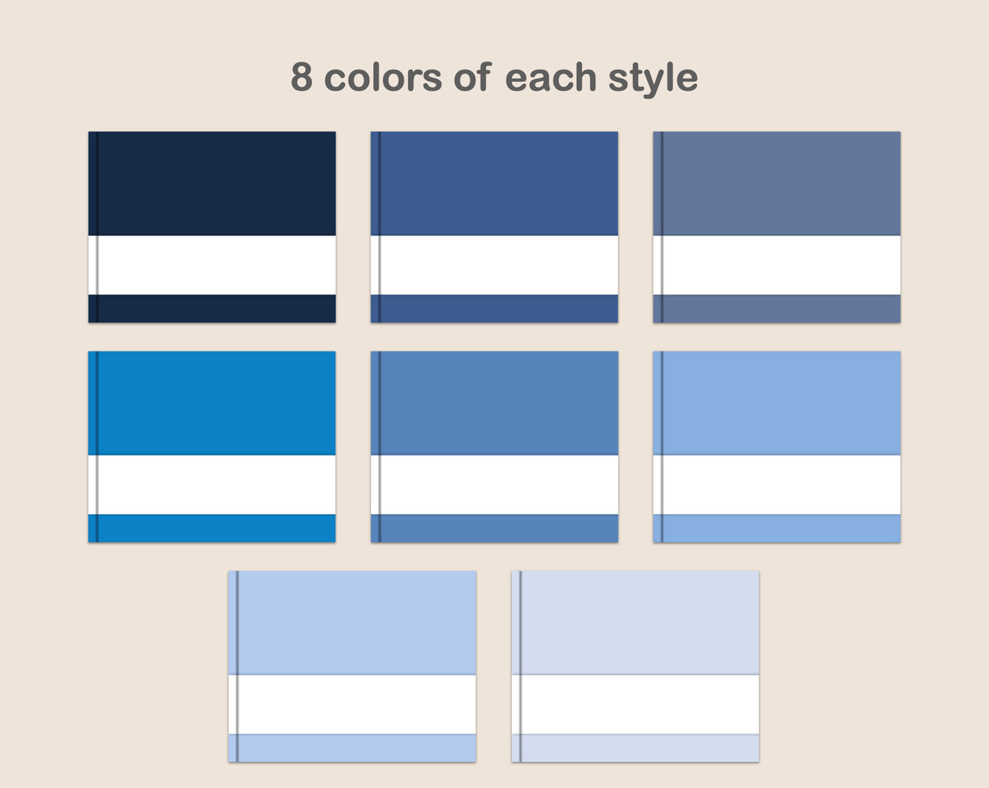 Digital Notebook Cover - Landscape - Classic Blue – kjunstudio