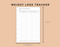 Mini Happy Planner Inserts - Weight Loss Tracker – kjunstudio