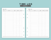 B6 Wide Inserts - Time Log – kjunstudio