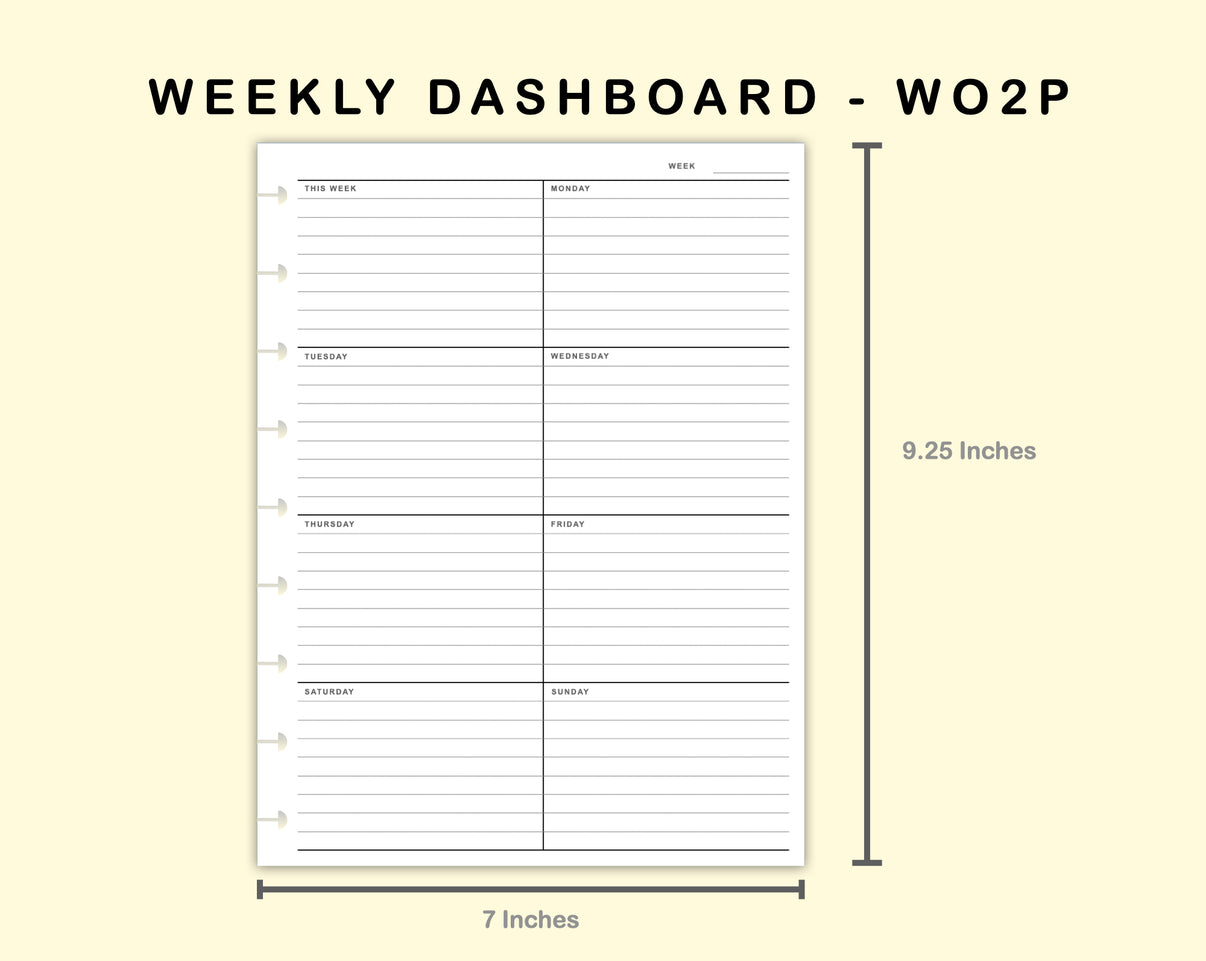 Classic HP Inserts - Weekly Dashboard – kjunstudio