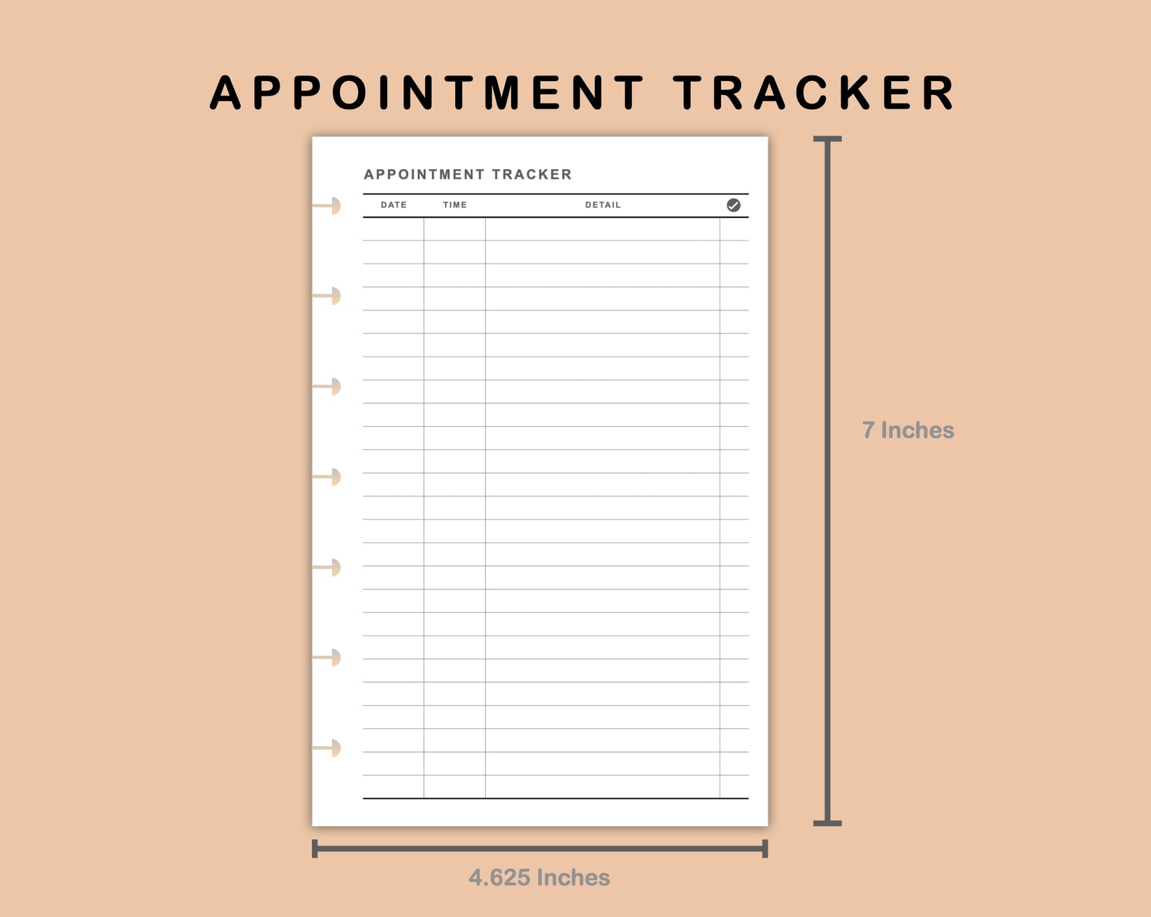 Mini Happy Planner Inserts - Appointment Tracker – kjunstudio