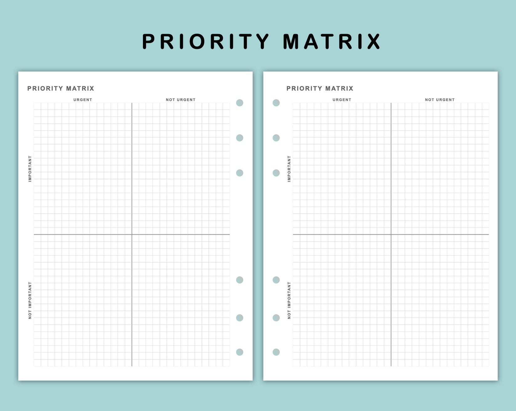 B6 Wide Inserts - Priority Matrix – kjunstudio