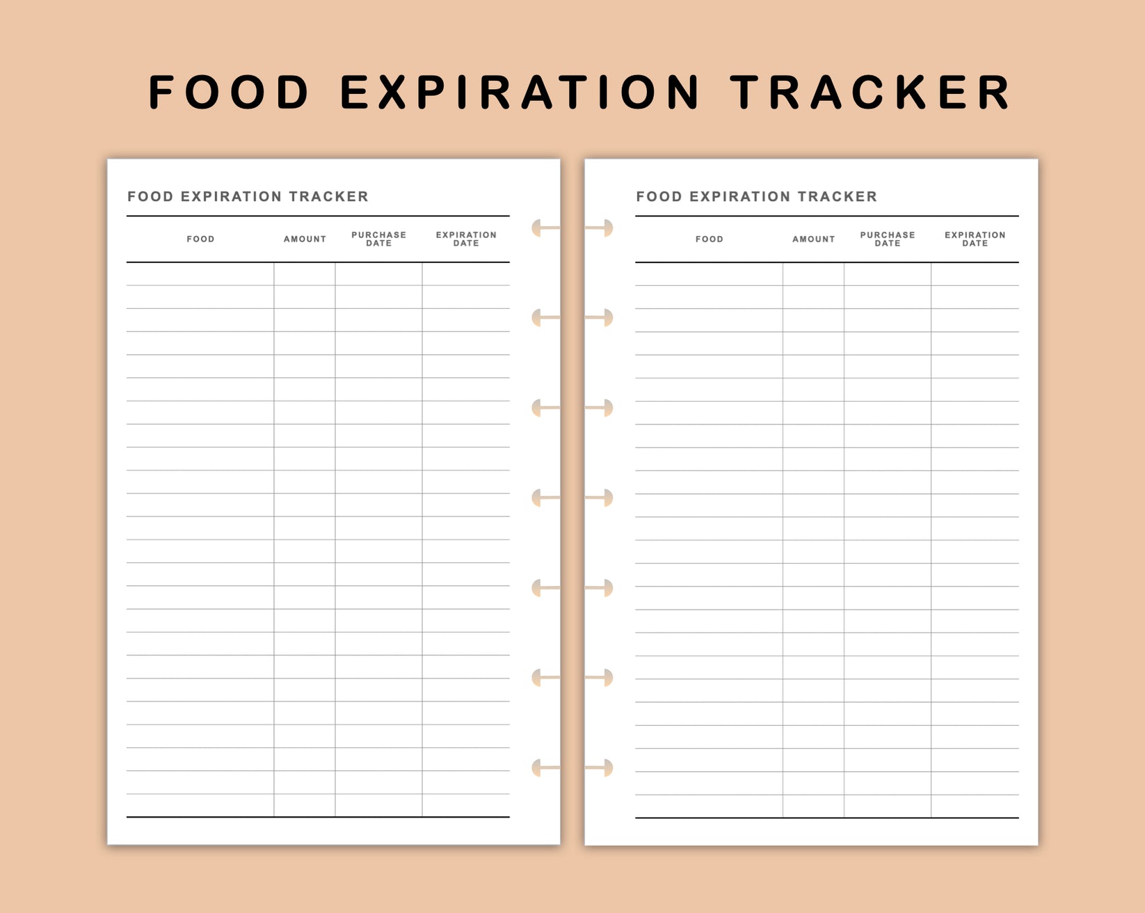 Mini Happy Planner Inserts - Food Expiration Tracker – kjunstudio