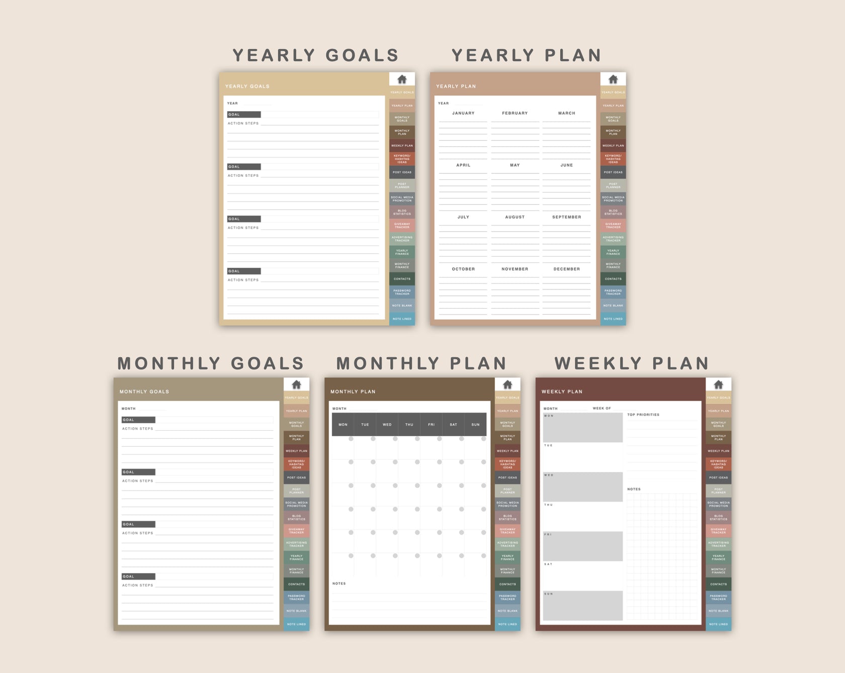 Digital Blog Planner - Muted – kjunstudio