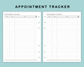 B6 Wide Inserts - Appointment Tracker – kjunstudio