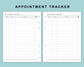 B6 Wide Inserts - Appointment Tracker – kjunstudio