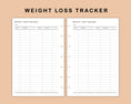 Mini Happy Planner Inserts - Weight Loss Tracker – kjunstudio