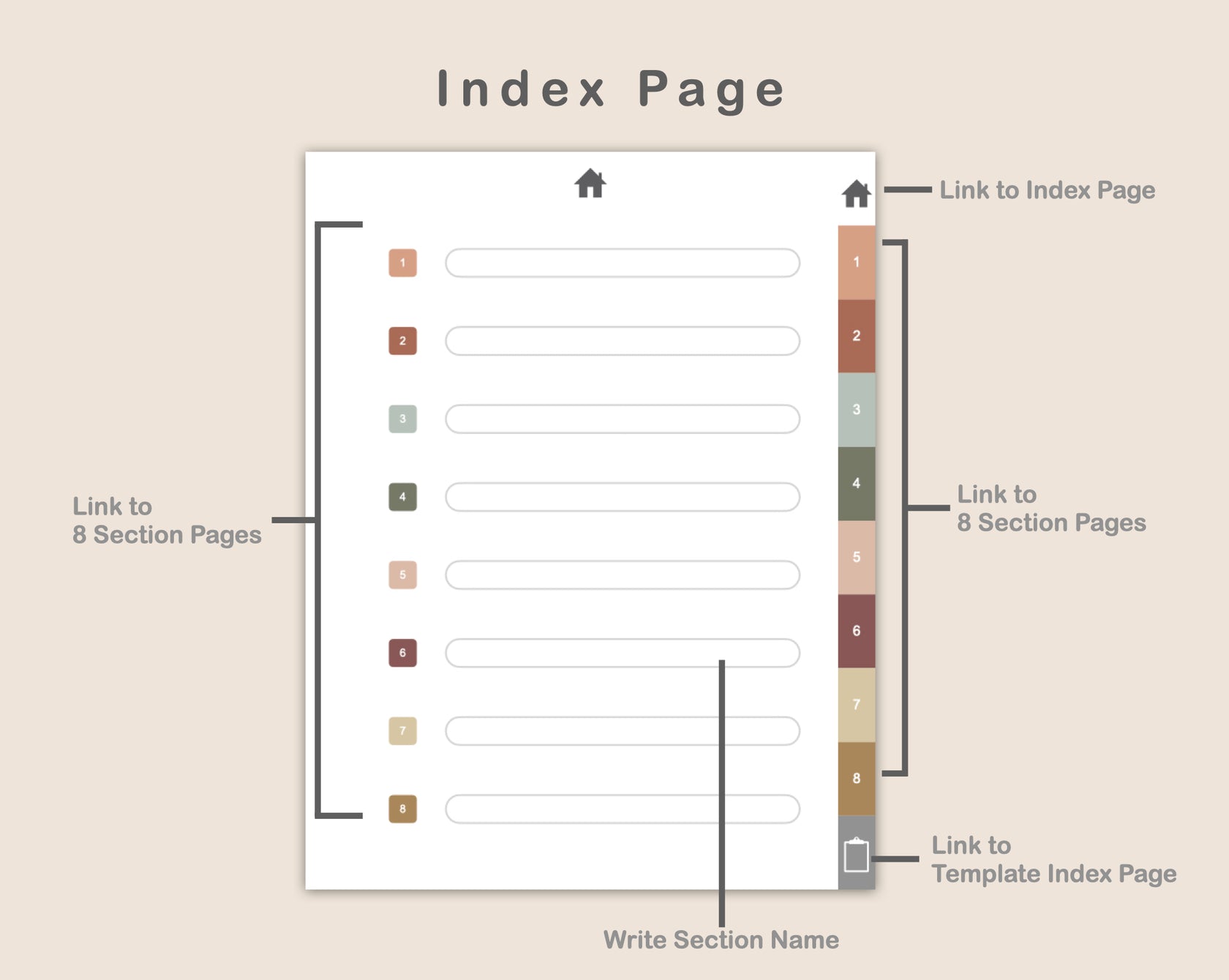 Digital Vocabulary Notebook - Earthy – kjunstudio