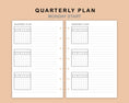 Mini Happy Planner Inserts - Quarterly Plan with Calendar – kjunstudio