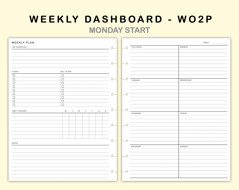 Classic HP Inserts - Weekly Dashboard – kjunstudio