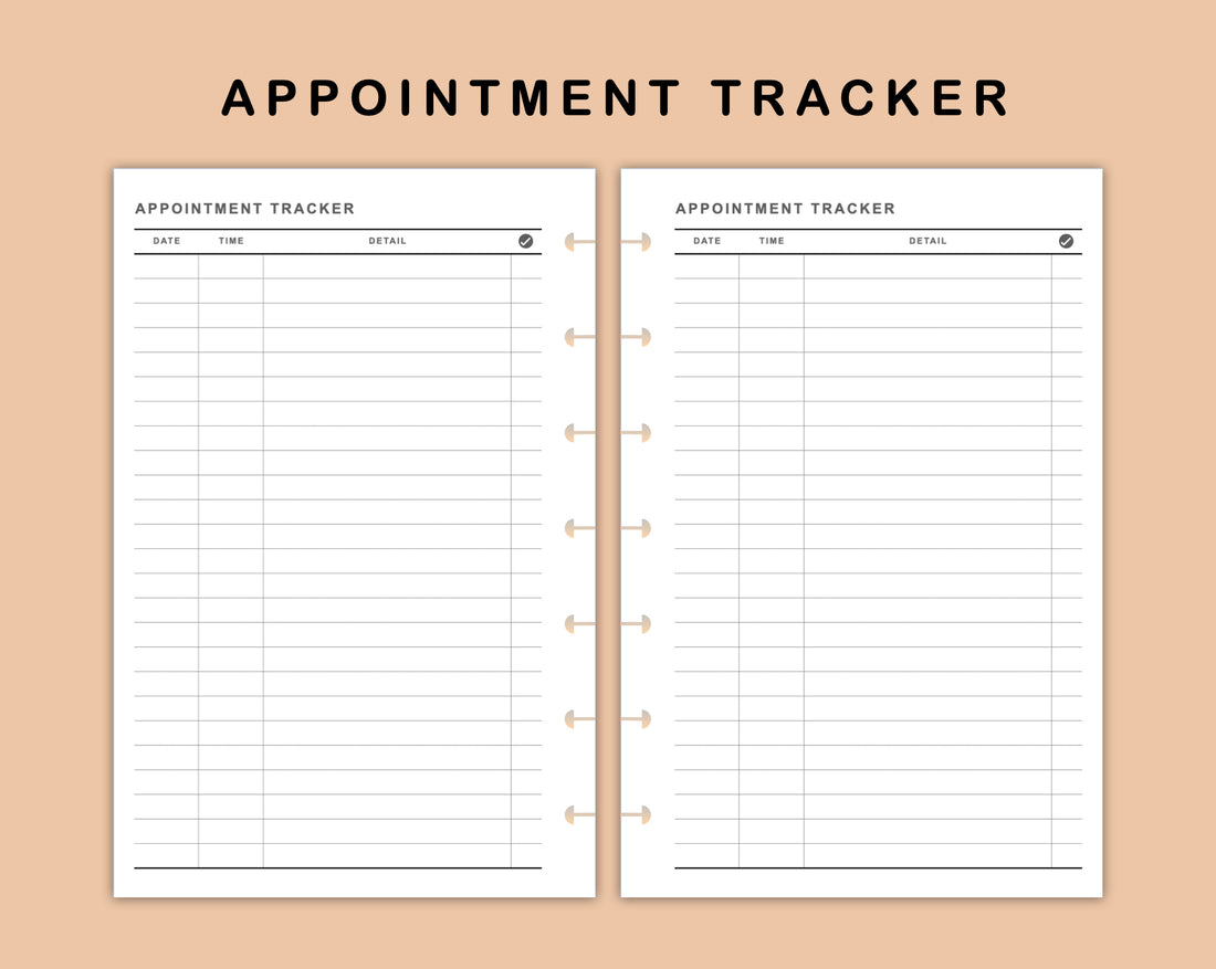 Mini Happy Planner Inserts - Appointment Tracker – kjunstudio