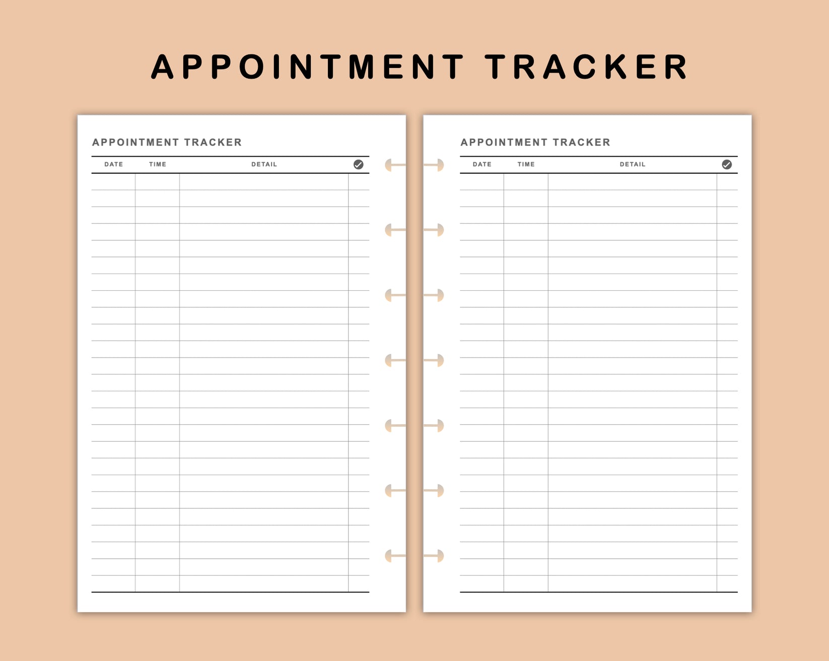 Mini Happy Planner Inserts - Appointment Tracker – kjunstudio