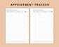 Mini Happy Planner Inserts - Appointment Tracker – kjunstudio