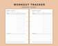 Mini Happy Planner Inserts - Workout Tracker – kjunstudio