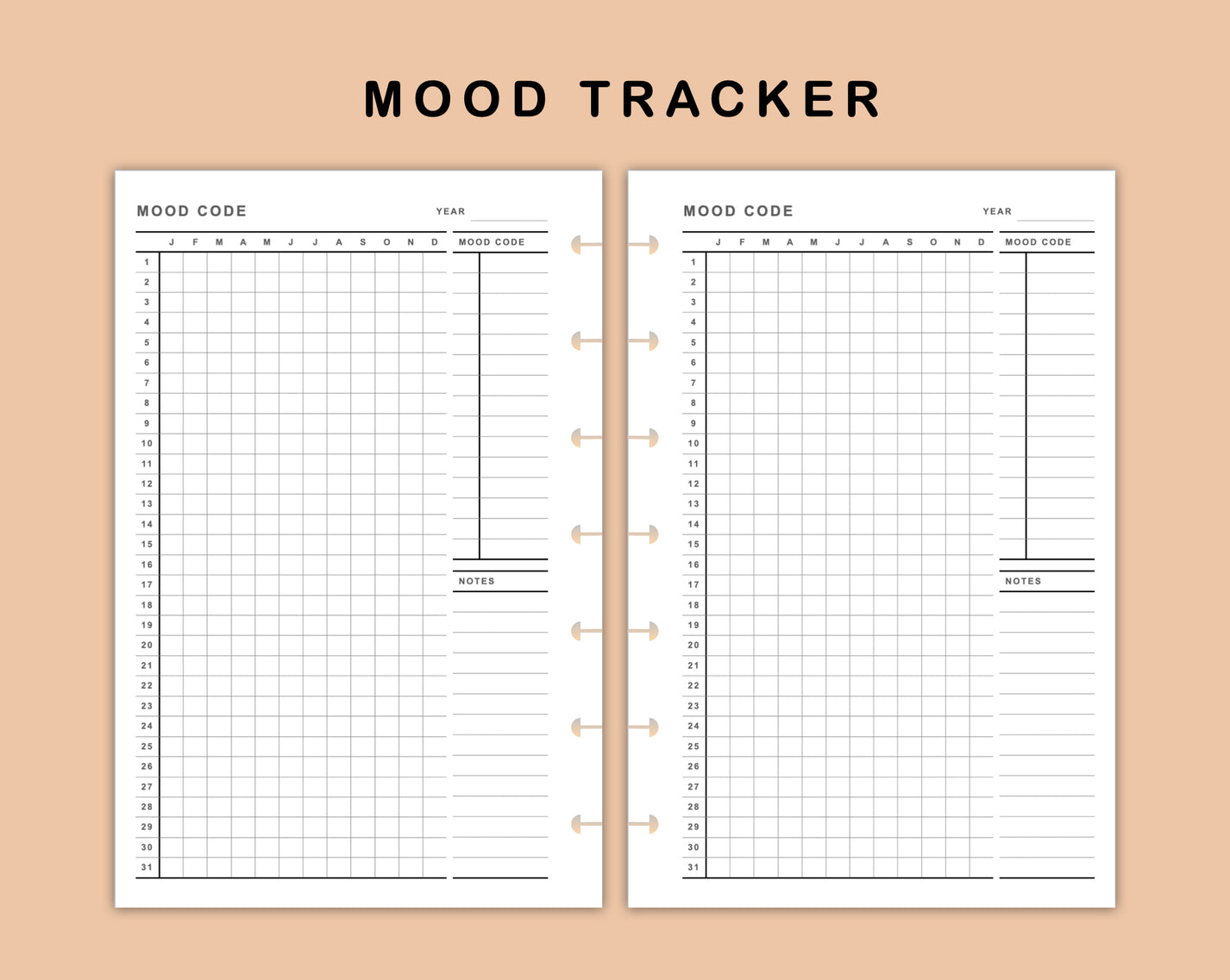 Mini Happy Planner Inserts - Mood Tracker – kjunstudio