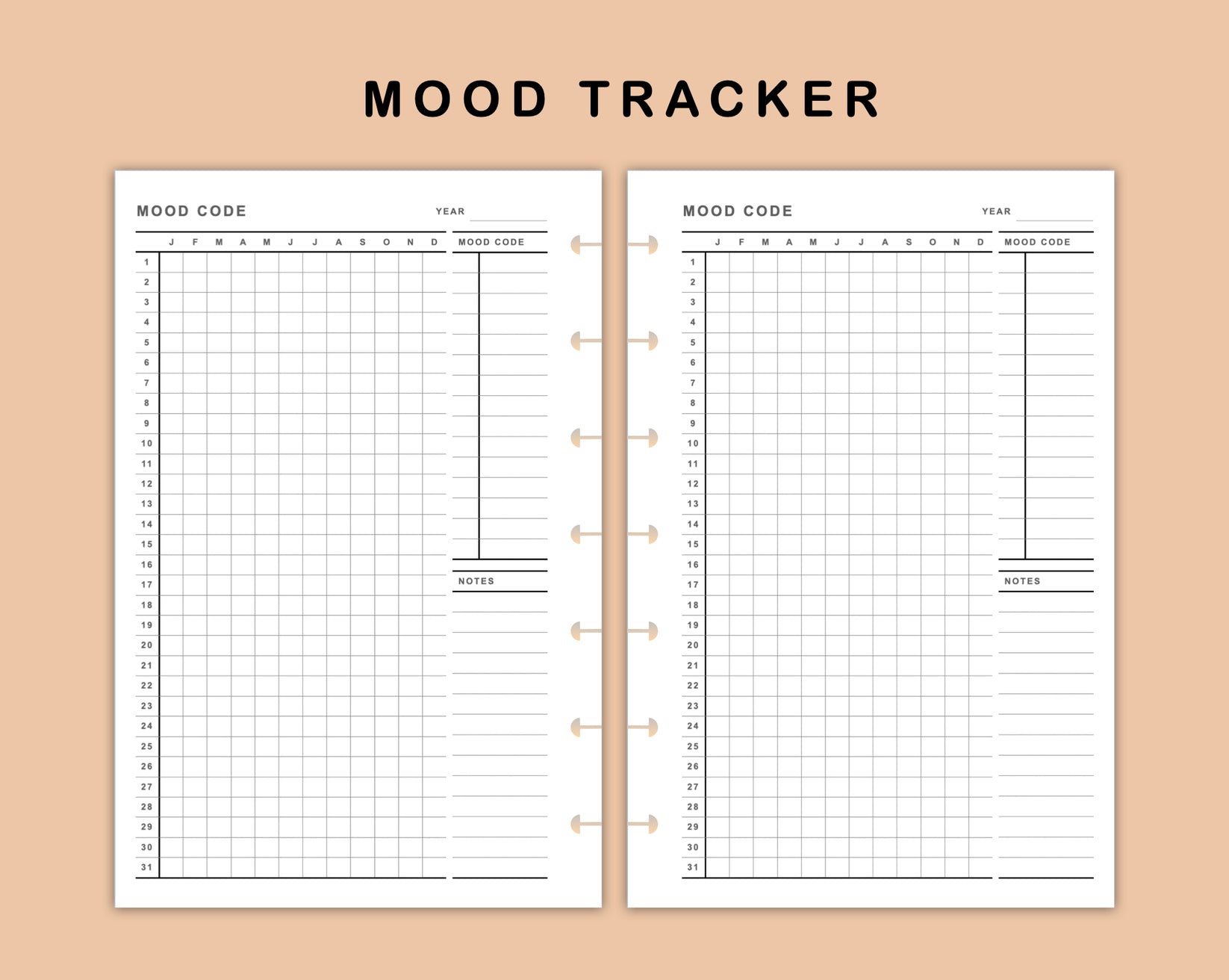 Mini Happy Planner Inserts - Mood Tracker – kjunstudio