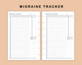 Mini Happy Planner Inserts - Migraine Tracker – kjunstudio
