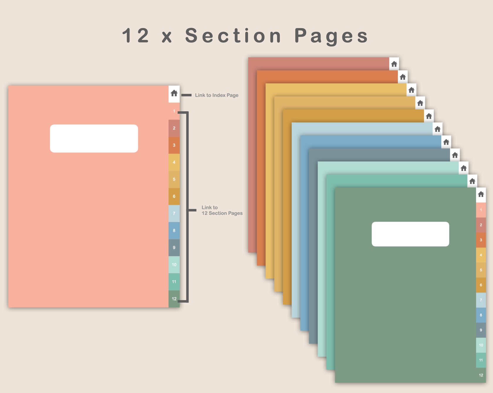 Digital Project Planner - Portrait - Boho – kjunstudio