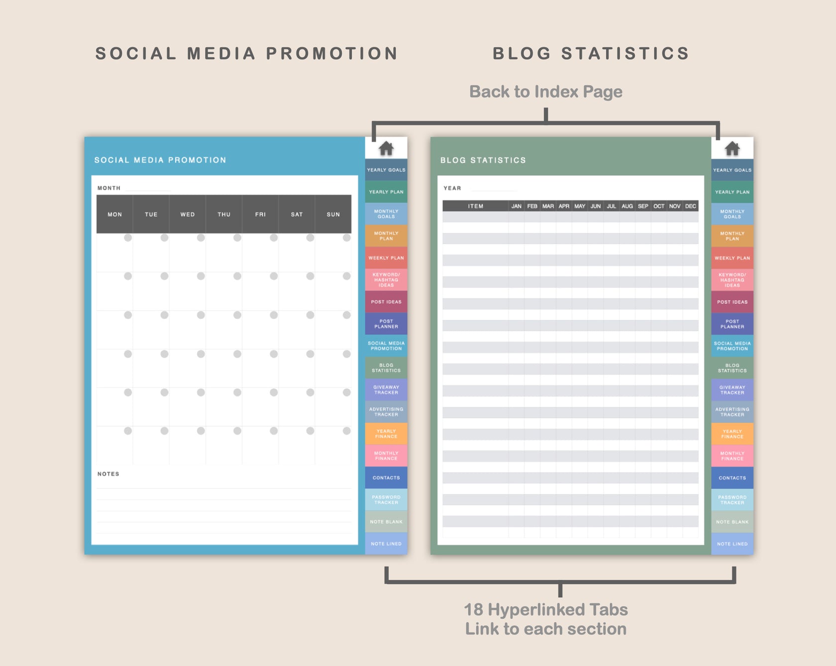 Digital Blog Planner - Spring – kjunstudio