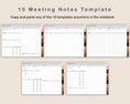 Digital Meeting Notes - Landscape - Brown Coffee – kjunstudio