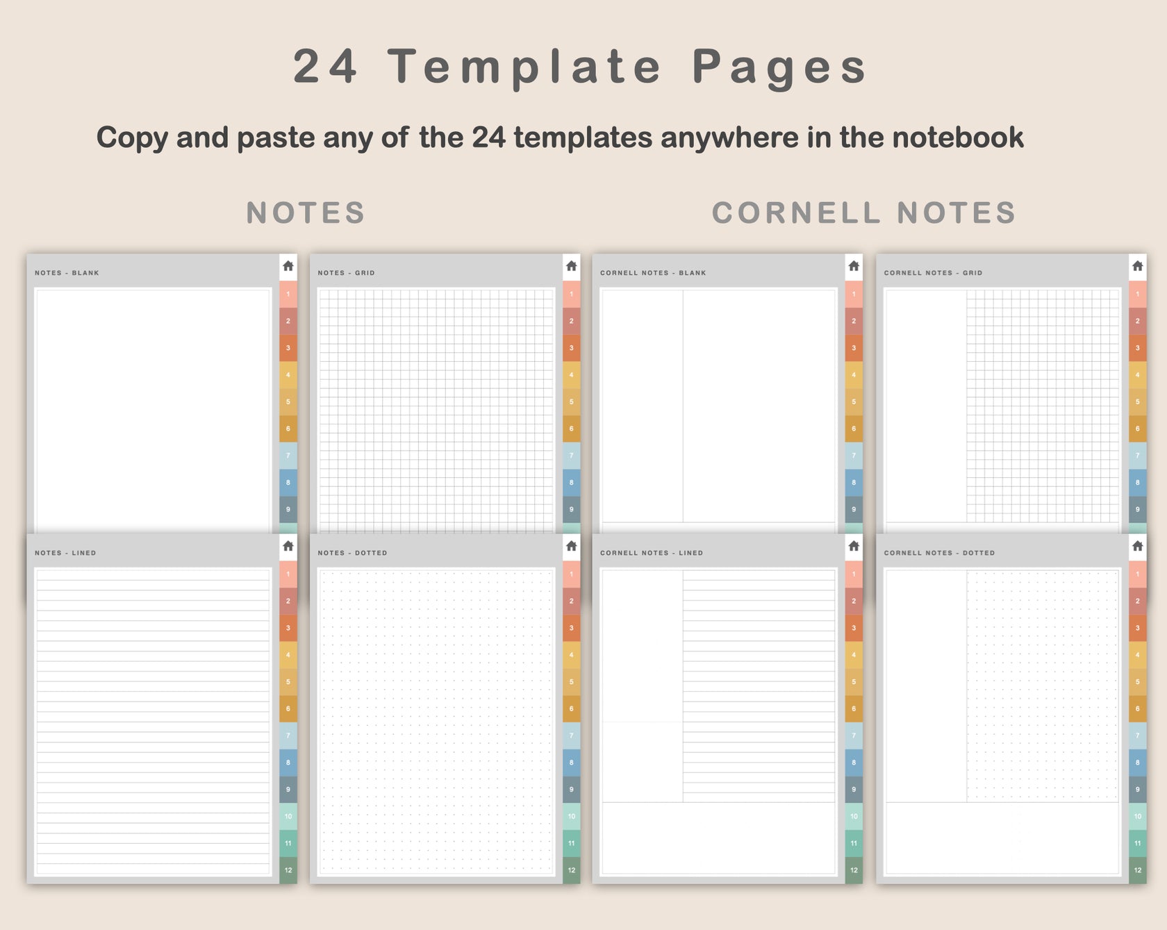 Digital Project Planner - Portrait - Boho – kjunstudio